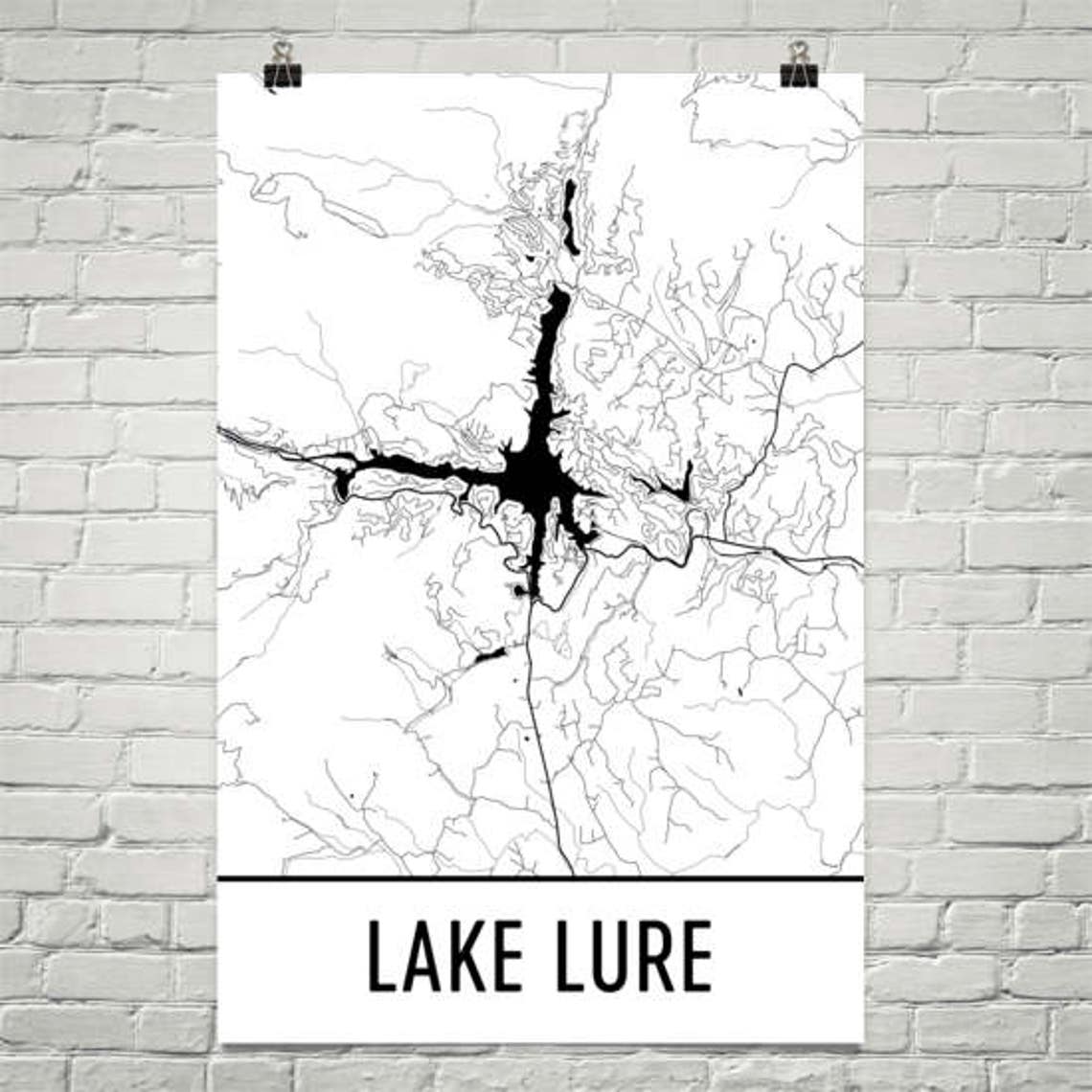 Lake Lure North Carolina Lake Lure NC Lake Lure Map North - Etsy
