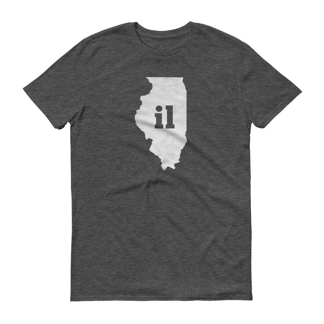 Illinois State Map T-shirt: IL Pride Tee - Etsy