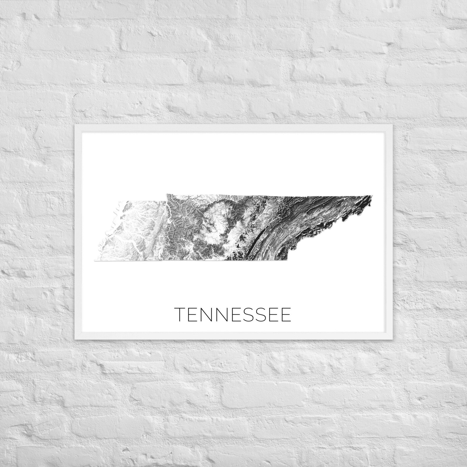 Tennessee Topographic Map Map of Tennessee Tennessee Decor - Etsy