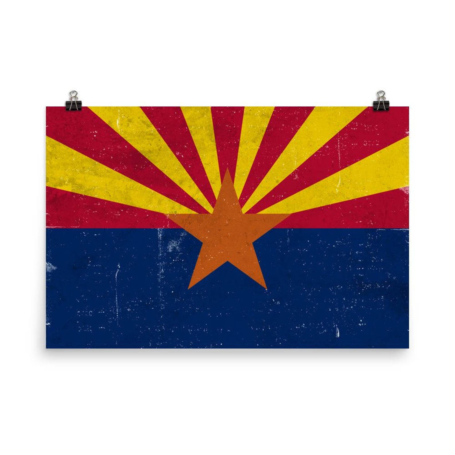 Arizona Flag Arizona Flag Art Arizona State Arizona Flag - Etsy