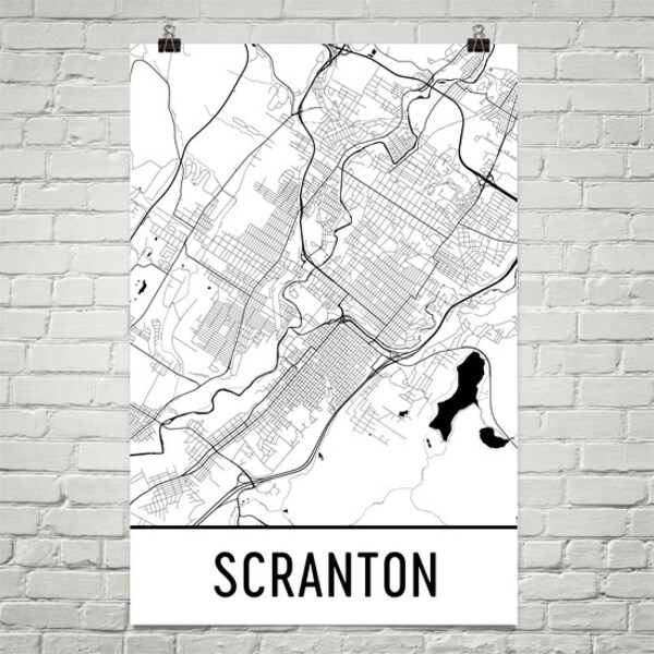University of Scranton Map Art - Etsy