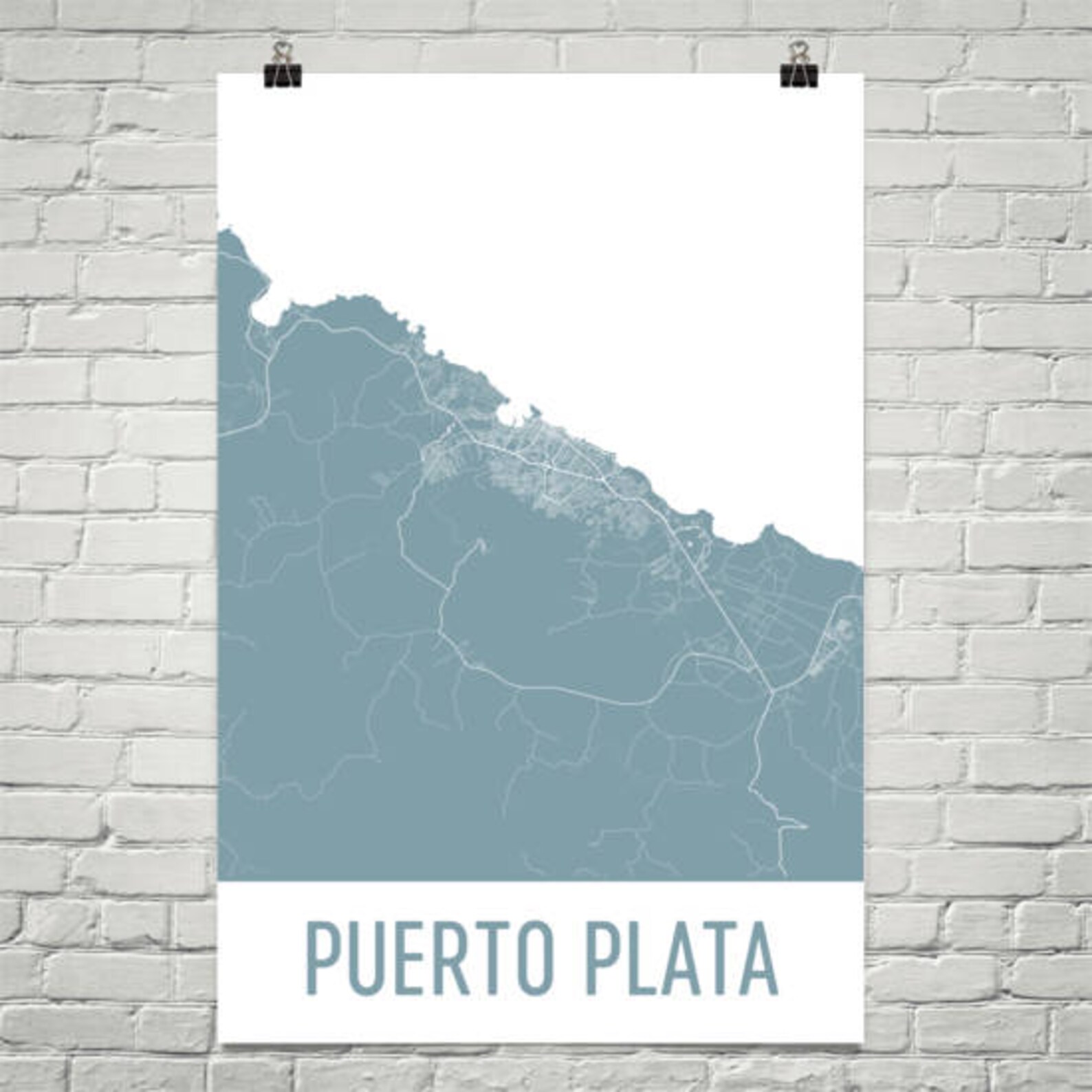 Puerto Plata Map Puerto Plata Art Puerto Plata Print Puerto - Etsy