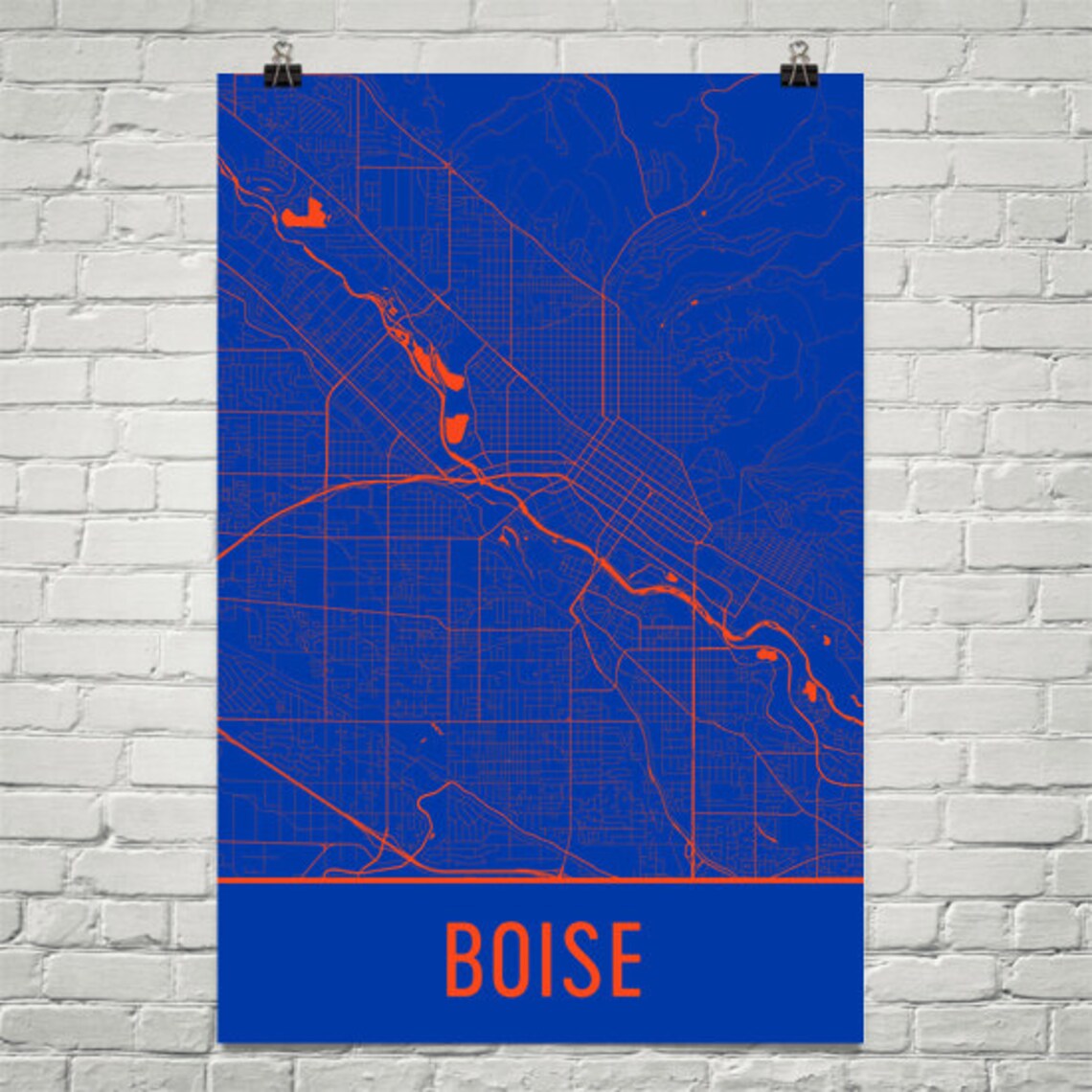 Boise Map Boise Art Boise Print Boise Idaho Poster Boise | Etsy