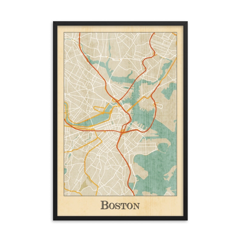 Custom Vintage City Map Antique Map Old Map Print Old Style | Etsy