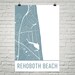 Rehoboth Beach Map Rehoboth Art Rehoboth Print Rehoboth - Etsy
