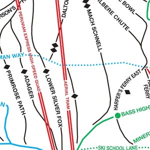 Snowbird Ski Map Art, Snowbird Utah, Snowbird Trail Map, Snowbird Ski ...