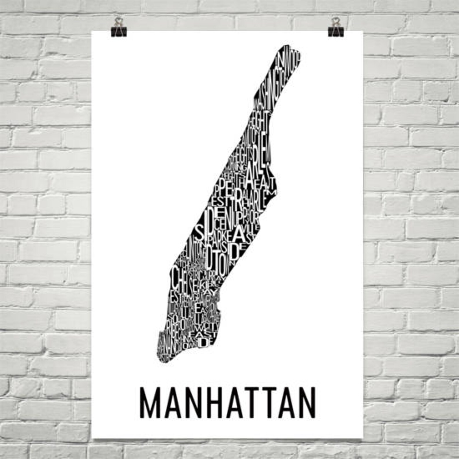 New York Borough Map Neighborhood Art City Print NYC | Etsy