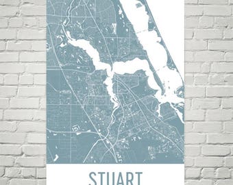Map of Stuart Fl - Etsy