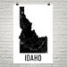 Idaho Map Idaho Sign Idaho Art Idaho Print Idaho Wall Art - Etsy
