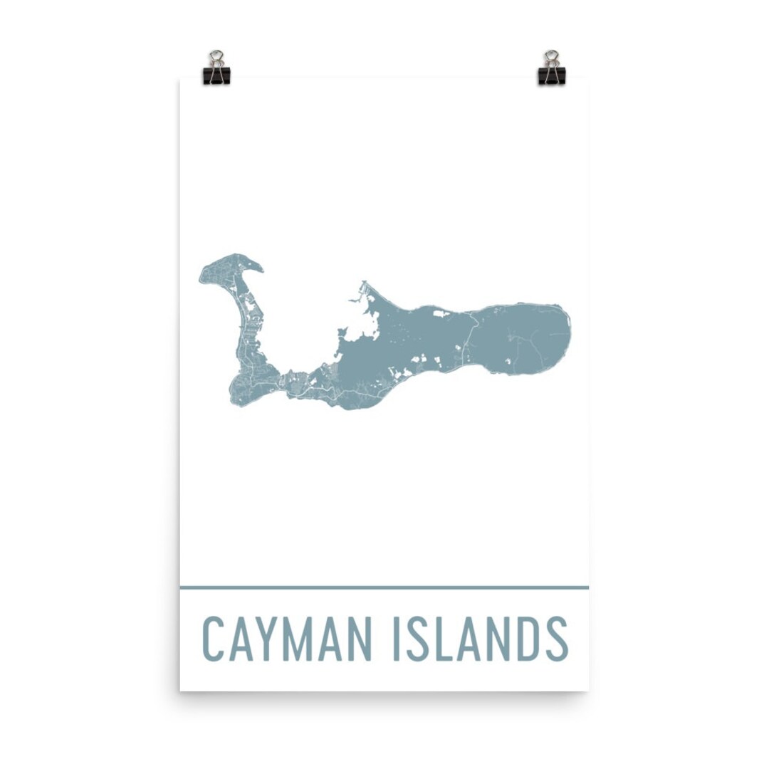 Cayman Islands Map, Cayman Islands Art, Cayman Islands Print, Cayman ...