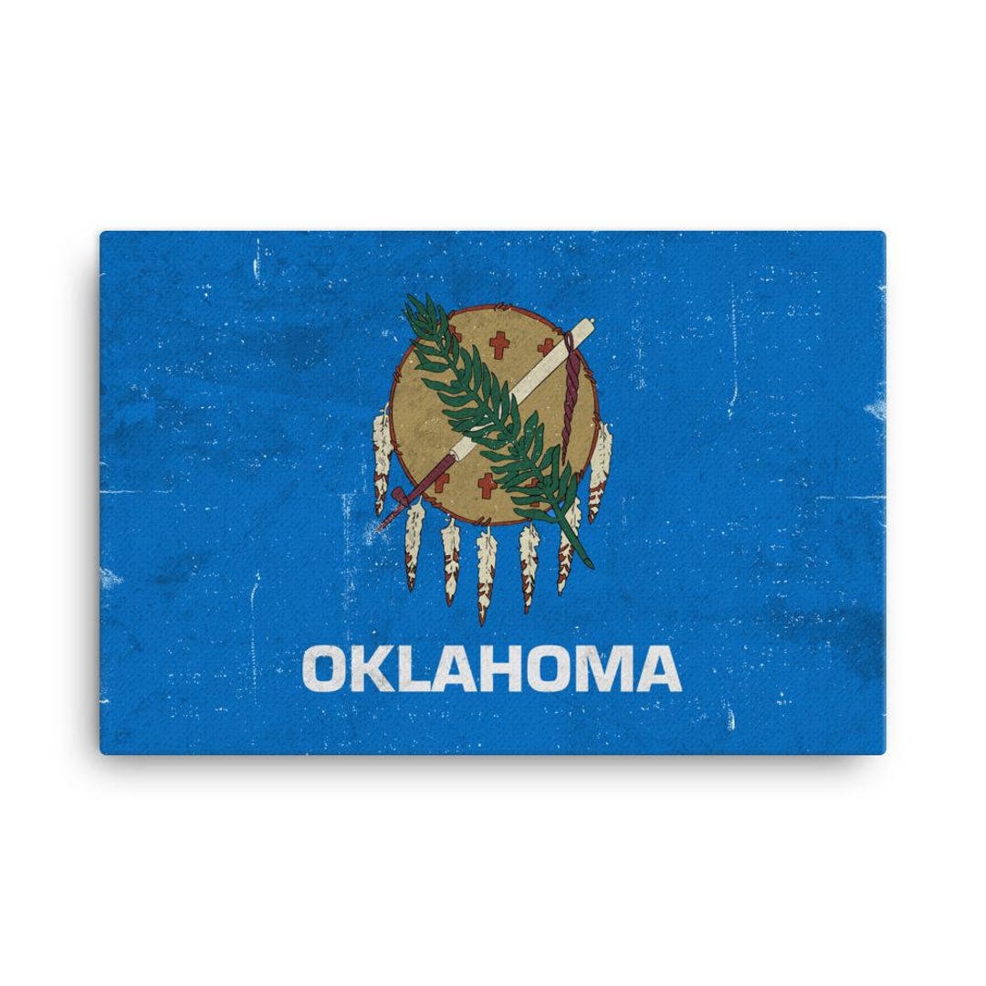 Oklahoma Flag, Oklahoma Flag Art, Oklahoma State, Oklahoma Flag Wall ...