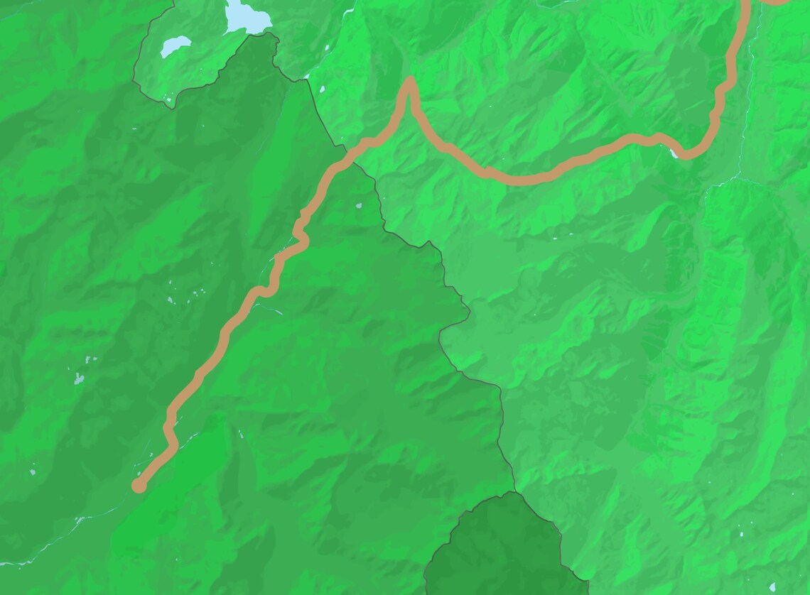 Haute Route Trail Map Haute Route Print Alpes Sign Mont - Etsy