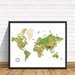 Personalized Framed World Map World Map Wall Map to Show - Etsy
