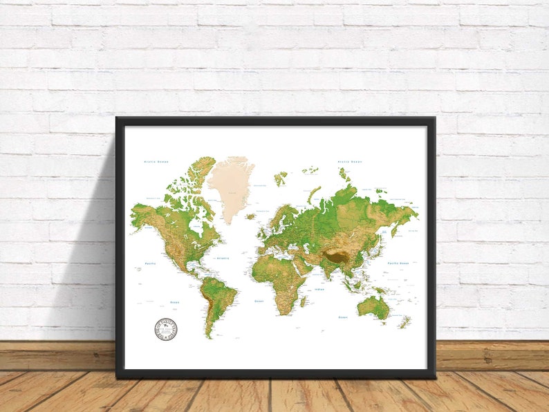 Personalized Framed World Map World Map Wall Map to Show - Etsy