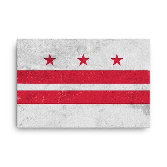 Washington DC Flag DC Flag Art Washington DC Washington | Etsy