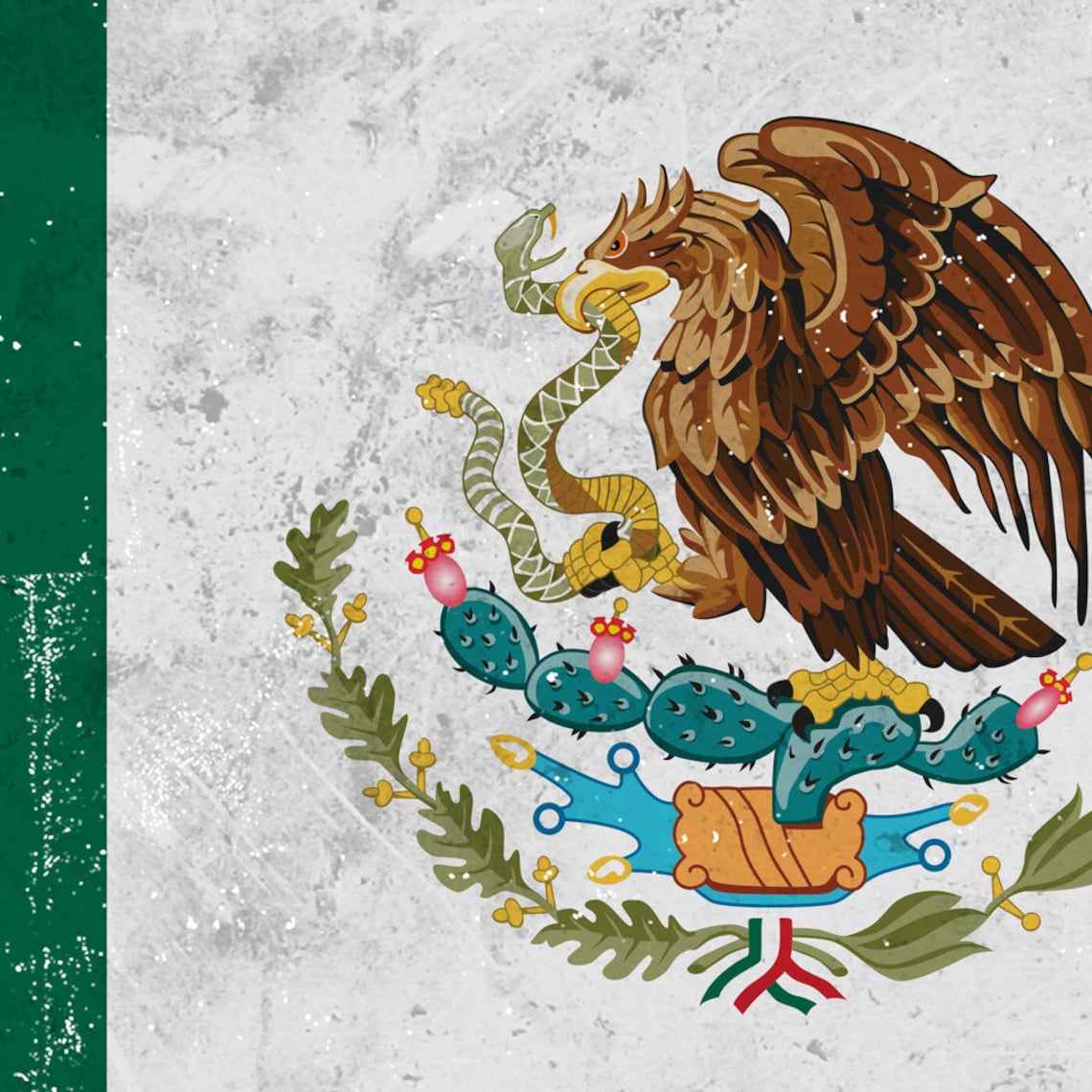 Mexico Flag Mexico Flag Art Mexican Flag Mexico Flag Wall | Etsy