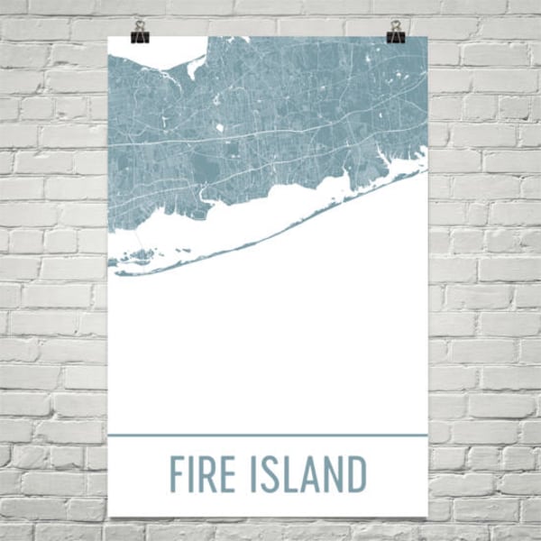 Fire Island Map - Etsy