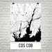 Cos Cob Map Cos Cob Art Cos Cob Print Cos Cob CT Poster - Etsy