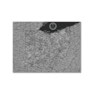 Ohio Push Pin Map, Map of Ohio, OH Map, Ohio Decor, Ohio Wall Map ...