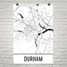 Durham NH Map Art Print: Modern City Street Design - Etsy