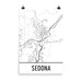 Sedona Map, Sedona Art, Sedona Print, Sedona AZ Poster, Sedona Wall Art ...