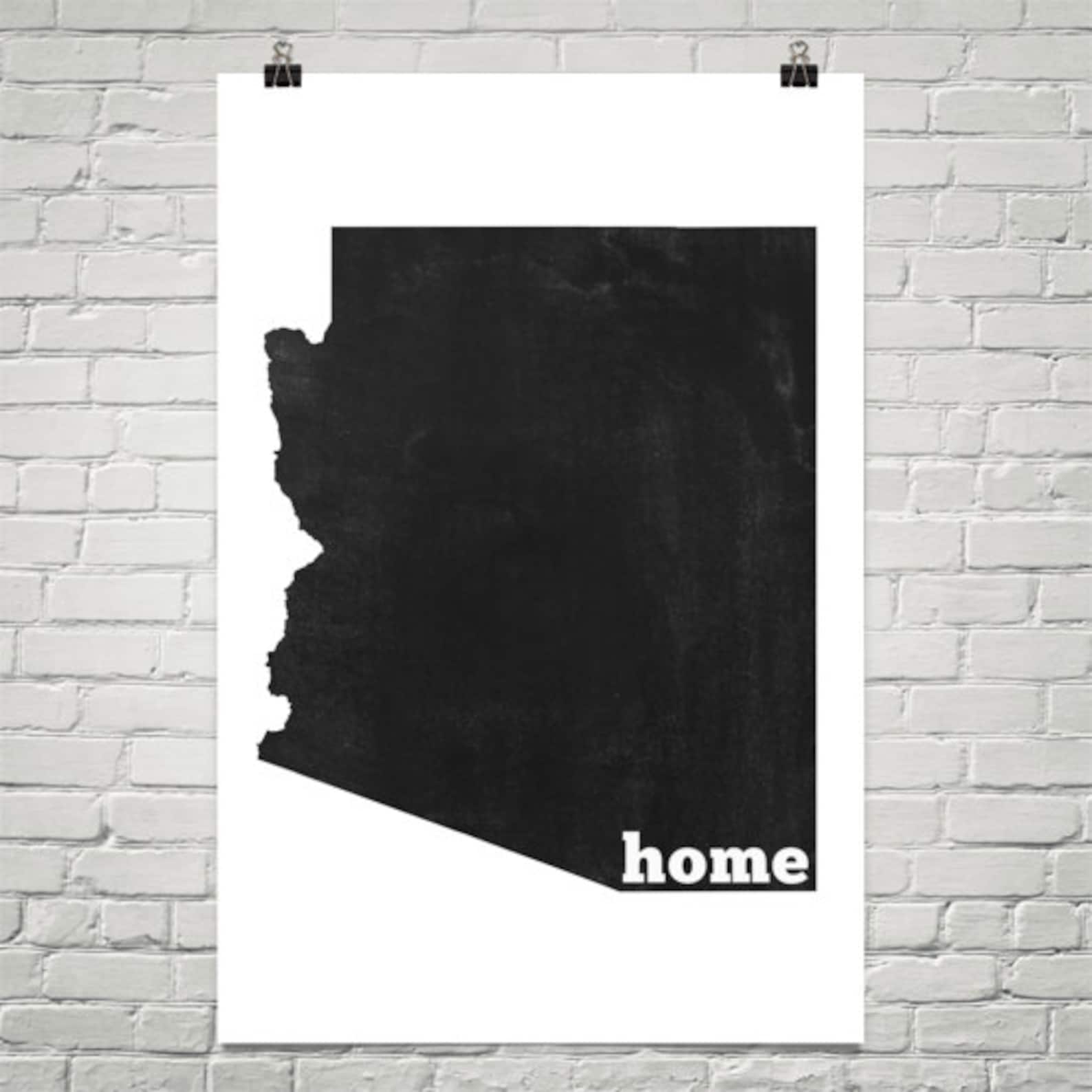 Arizona Home Arizona State Map of Arizona Arizona Print | Etsy