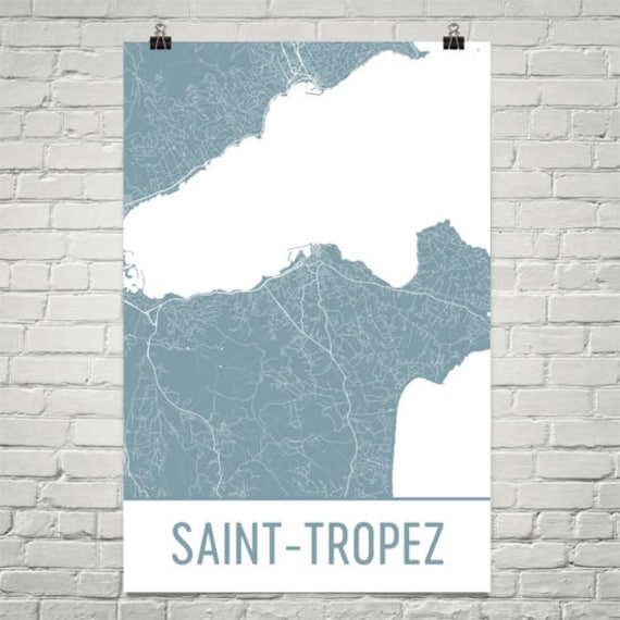 Saint-tropez Map Saint Tropez Art Tropez Print Saint-tropez - Etsy