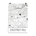 Chestnut Hill Map, Chestnut Hill Art, Chestnut Hill Print, Chestnut ...