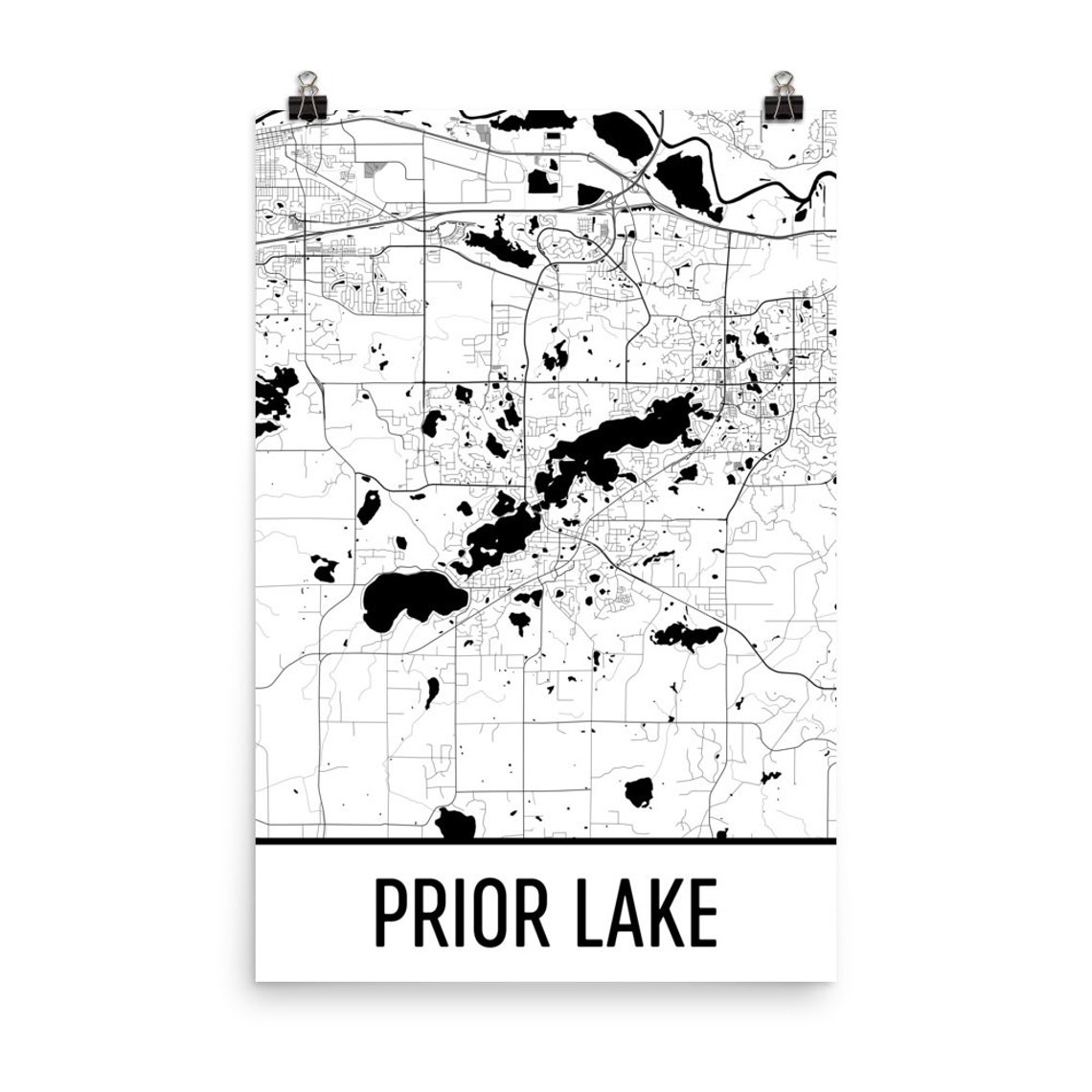 Prior Lake Minnesota Prior Lakes MN Prior Lake Map - Etsy