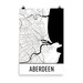 Aberdeen Map, Aberdeen Art, Aberdeen Print, Aberdeen England Poster ...