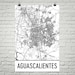 Aguascalientes Map, Aguascalientes Art, Aguascalientes Print ...