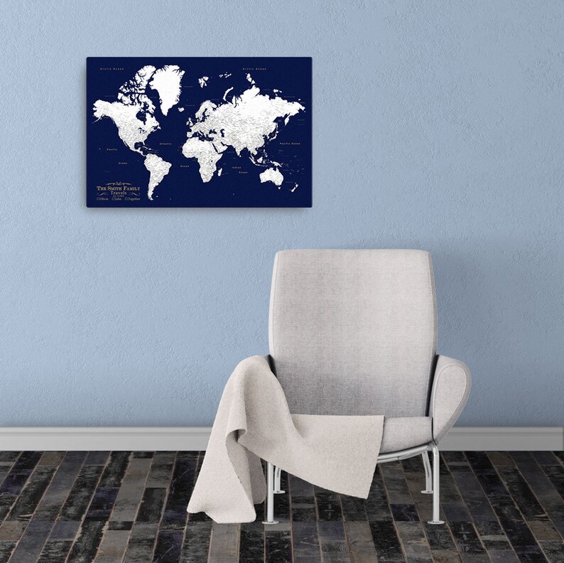 Map of the World World Map Adventuring Together Map Gifts - Etsy