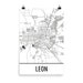 Leon Map, Leon Art, Leon Print, Leon Nicaragua Poster, Leon Wall Art ...