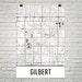 Gilbert Map Gilbert Art Gilbert Print Gilbert Arizona - Etsy