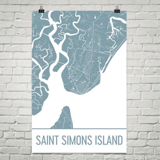 Mapa De La Isla De Saint Simons