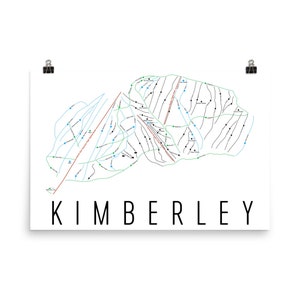 Kimberley Alpine Ski Map Art, Kimberley, British Columbia, Kimberley ...