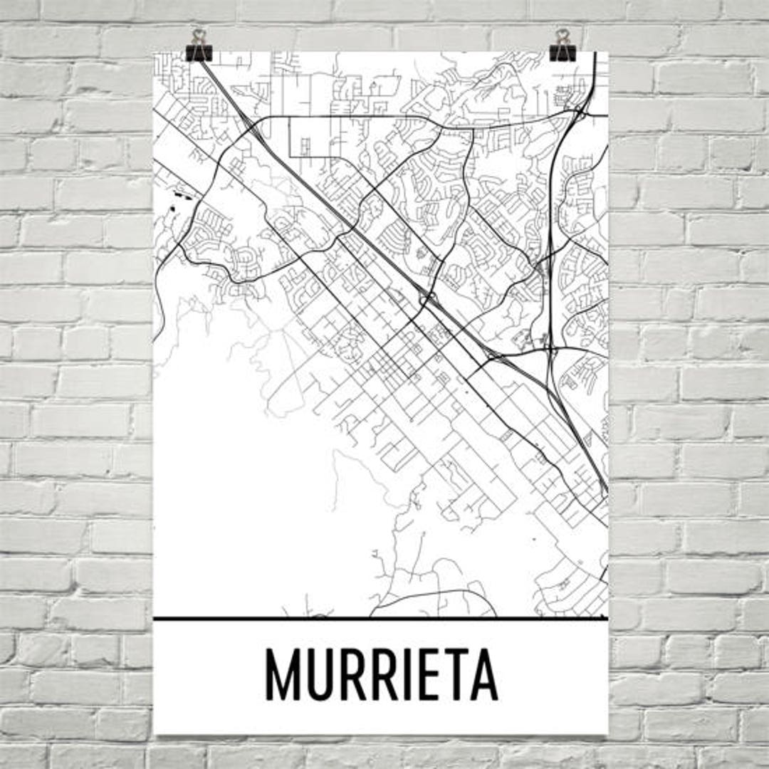 Murrieta Map, Murrieta Art, Murrieta Print, Murrieta CA Poster ...