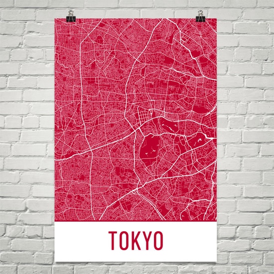 Tokyo Map Tokyo Art Tokyo Print Tokyo Japan Art Poster | Etsy