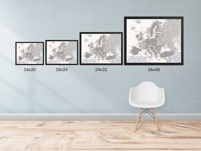 Europe Map Backpack Travel Map Europe Travel Map Map of - Etsy