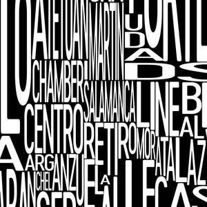 Madrid Typography Neighborhood Map Art City Print, Madrid Wall Art ...