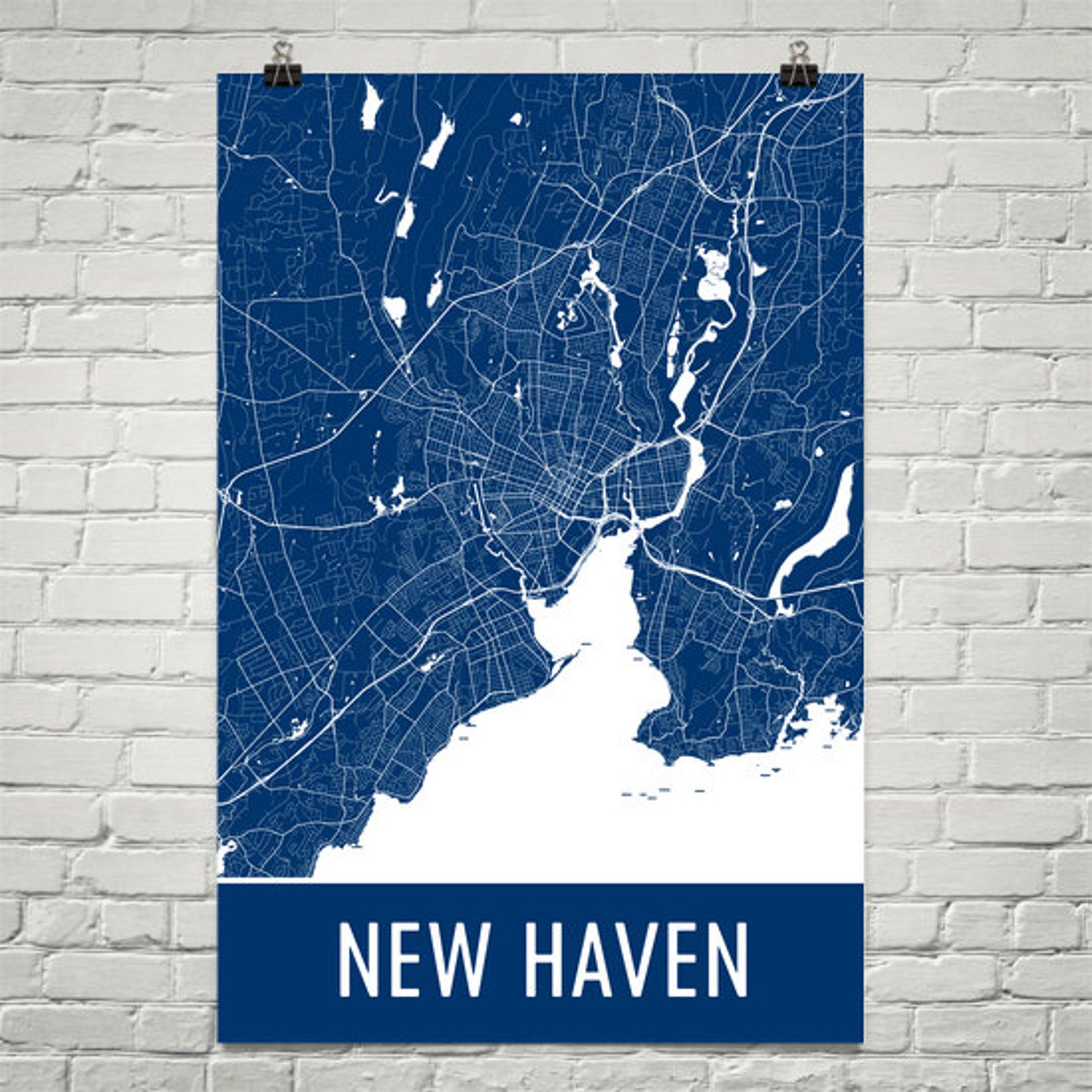 New Haven Map New Haven Art New Haven Print New Haven CT - Etsy