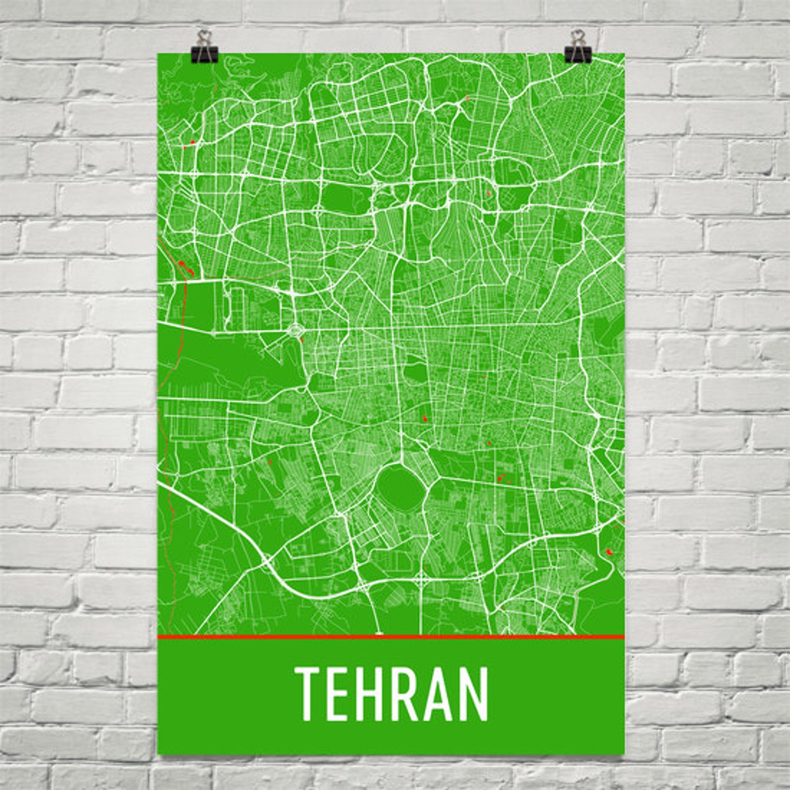 Tehran Map Tehran Art Tehran Print Tehran Iran Poster | Etsy