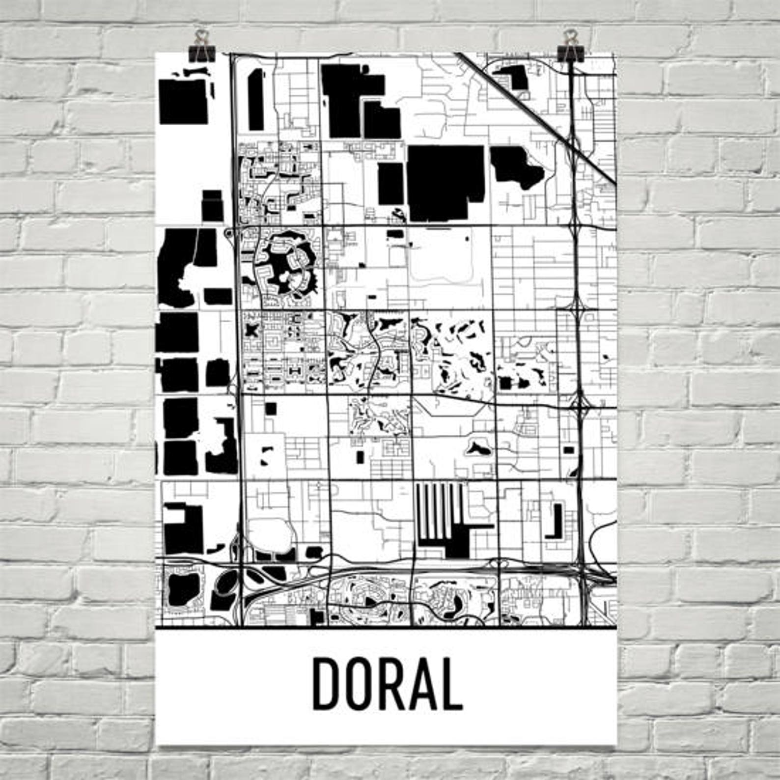 Doral Map Doral Art Doral Print Doral FL Poster Doral Wall | Etsy
