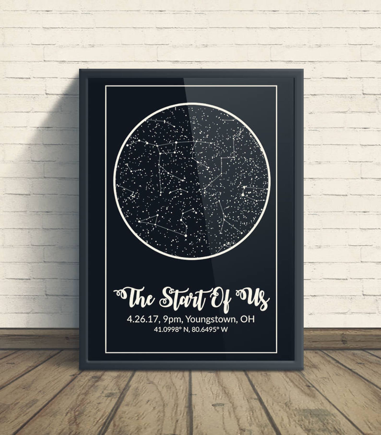 Custom Star Map Night Sky Print Star Map Poster Wedding - Etsy