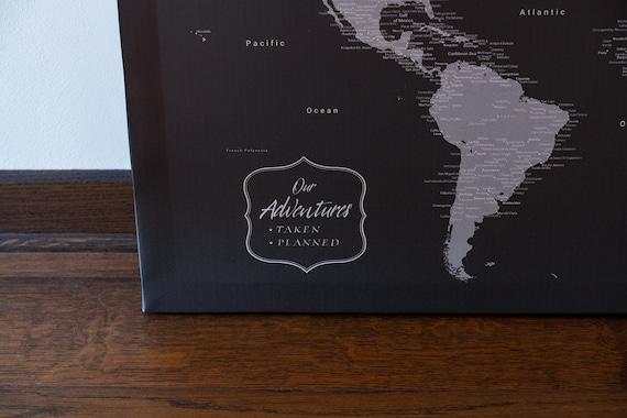 Marking Maps World Map Marking Time Maps Trip Tracking | Etsy