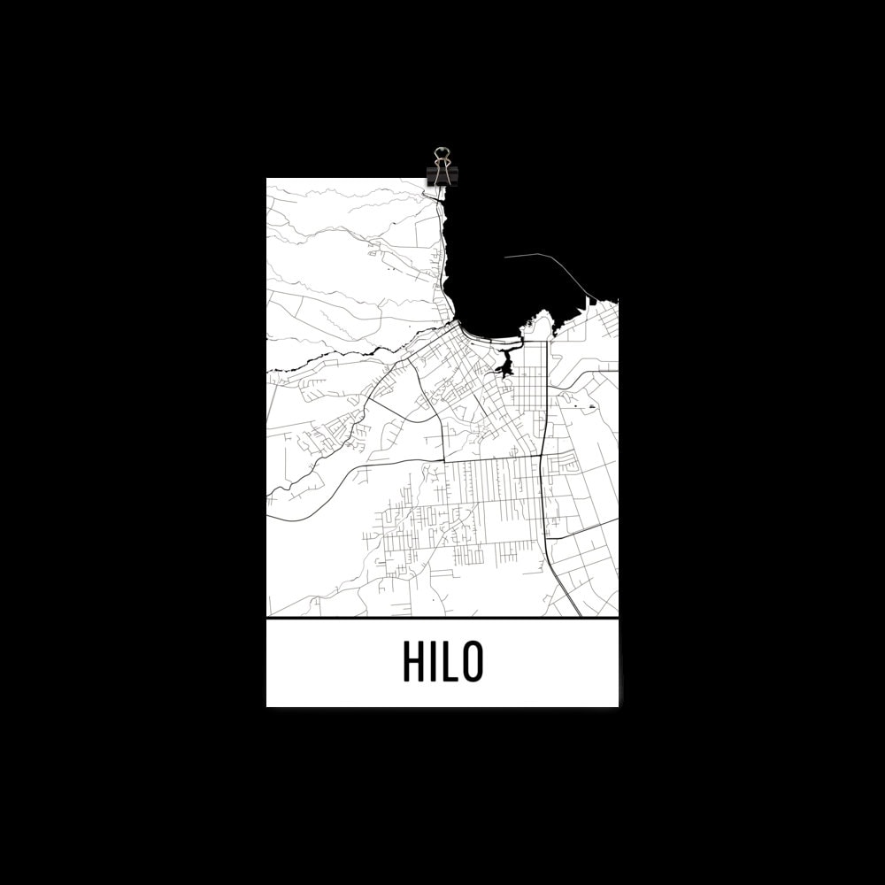 Hilo Map Hilo Art Hilo Print Hilo Hawaii Poster Hilo Wall - Etsy