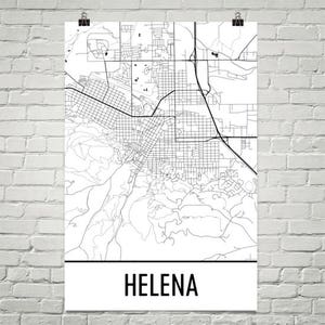 Helena Montana Map, Helena Art, Helena Print, Helena MT Poster, Helena ...