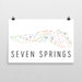 Seven Springs Resort Ski Map Art, Seven Springs PA Gifts, Seven Springs ...