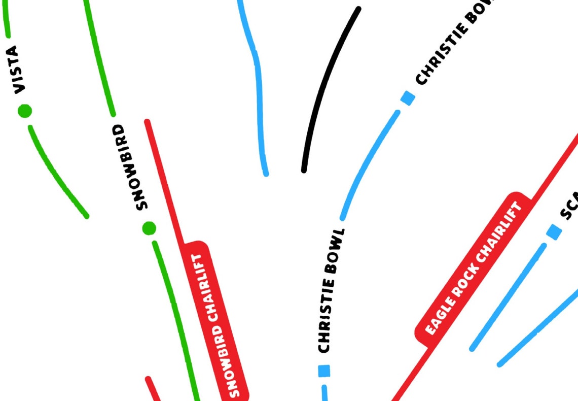 Donner Ski Ranch Map Art Lake Tahoe Truckee Donner Donner | Etsy