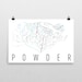Powder Mountain Ski Map Art Powder Mountain Utah Powder - Etsy